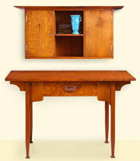 Arts and Crafts Desk and Wall Cabinet Plan by Nancy Hiller ...