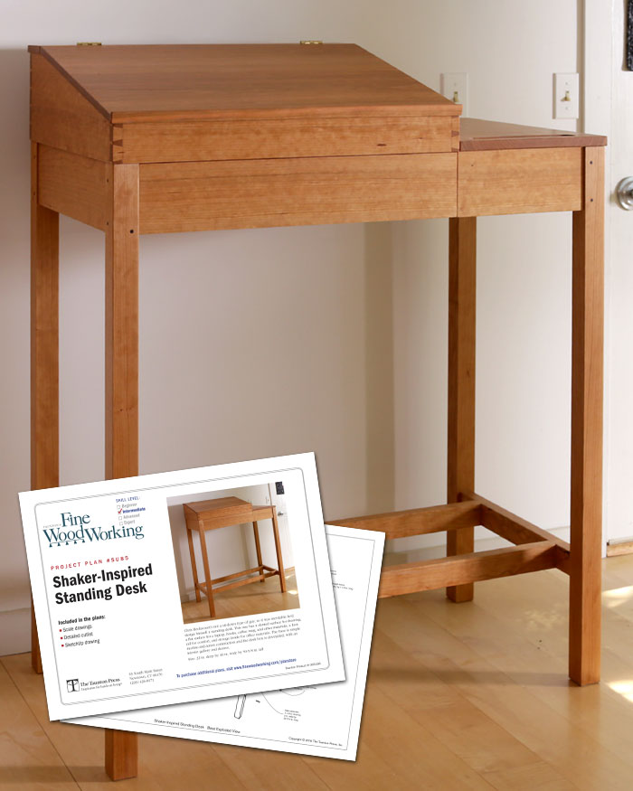 Shaker-Inspired Standing Desk (Digital Plan) – Woodsmith